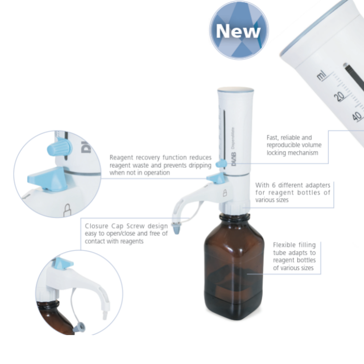 DLAB DispensMate-Pro Dispenser (2.5-25 mL) - Kimyasallara Karşı ...